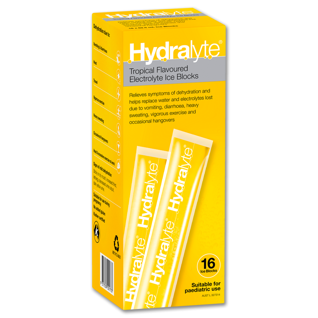 Electrolyte Ice Blocks - Be prepared, feel better sooner | Hydralyte