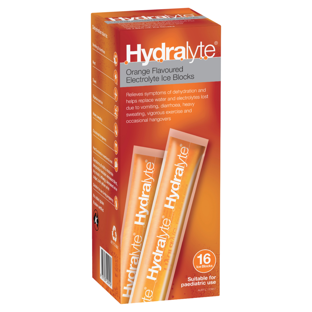 Electrolyte Ice Blocks - Be prepared, feel better sooner | Hydralyte