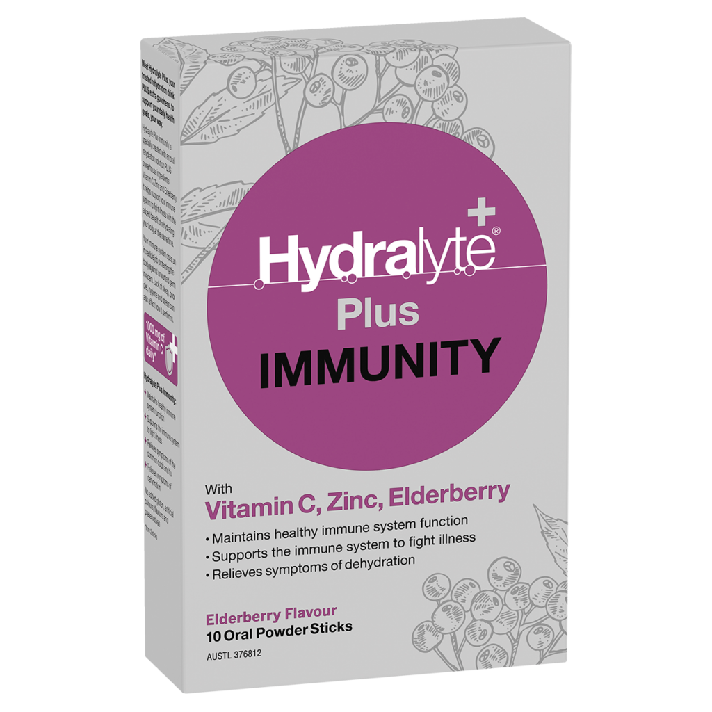 Hydralyte®+ Plus Powder Sticks Immunity - Be prepared, feel better ...