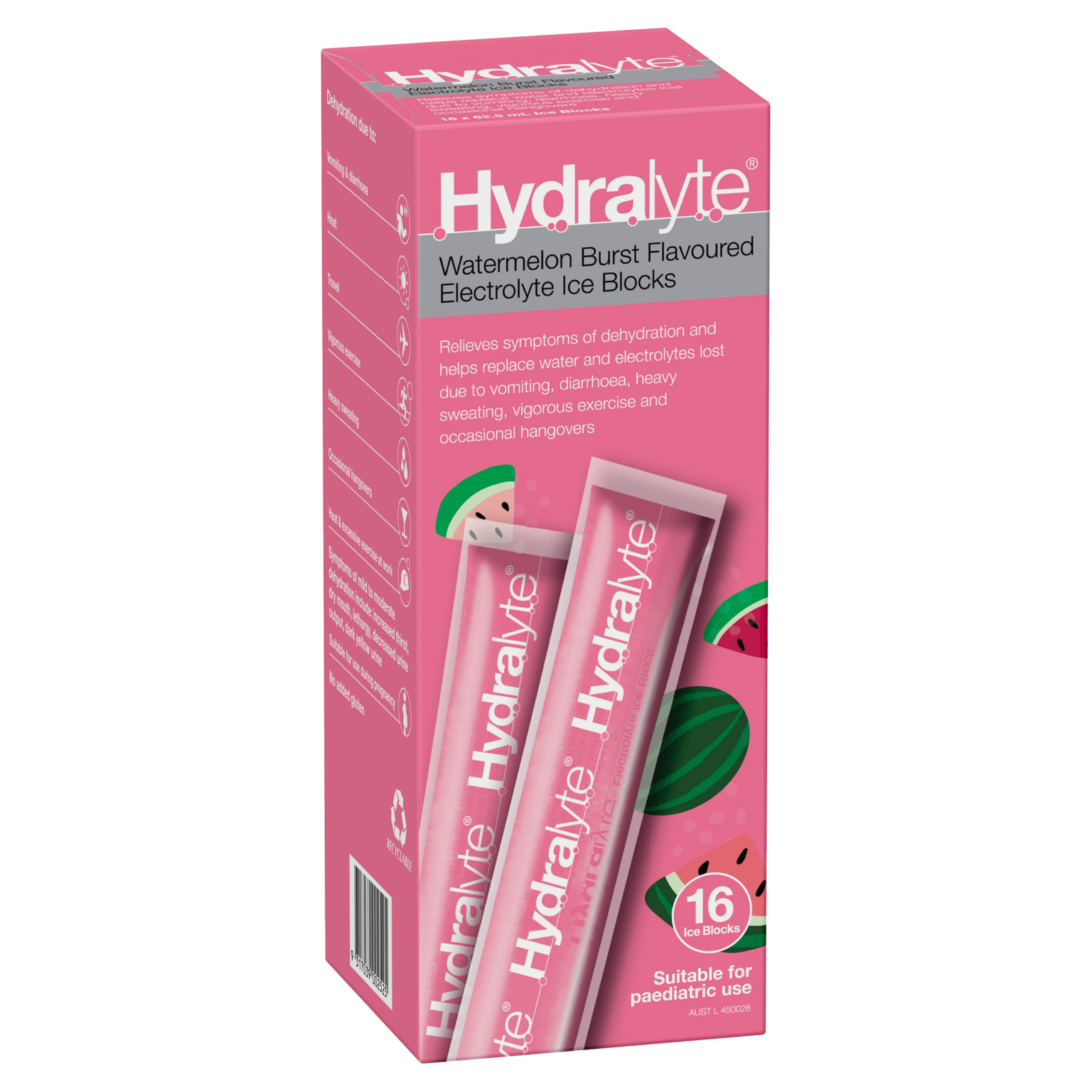 Electrolyte Ice Blocks - Be prepared, feel better sooner | Hydralyte
